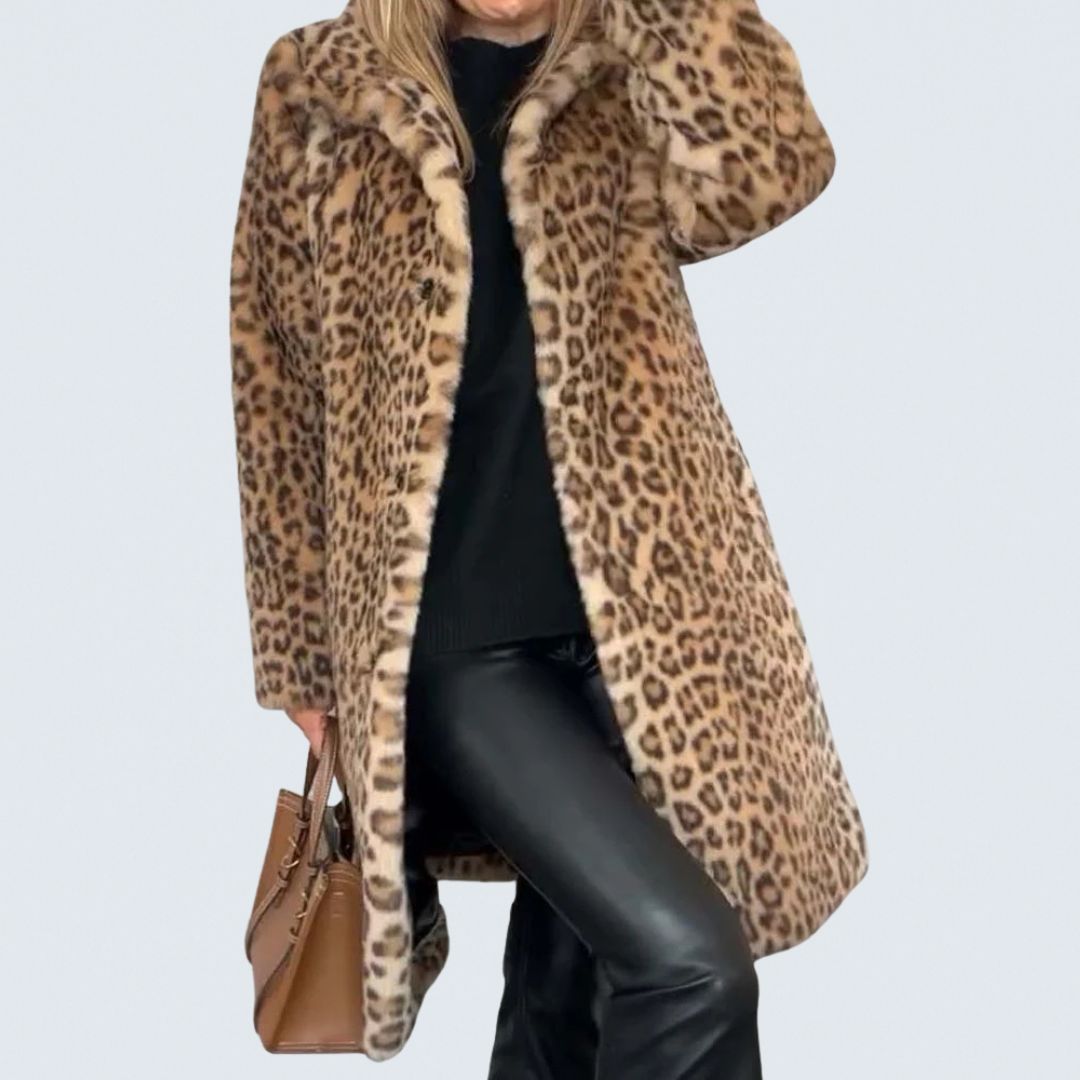 Leia | Leopard Long Jacket – Dress Code